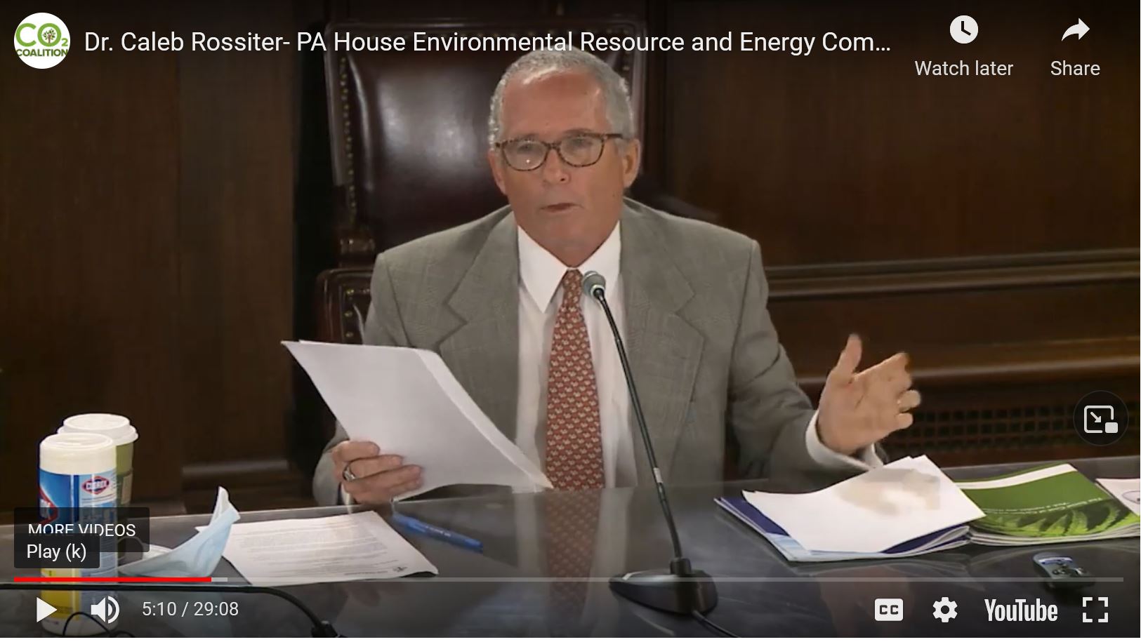 Dr. Caleb Rossiter- PA House Environmental Resource and Energy ...